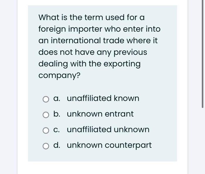 Solved Scenarios below are common examples of fronting loan | Chegg.com