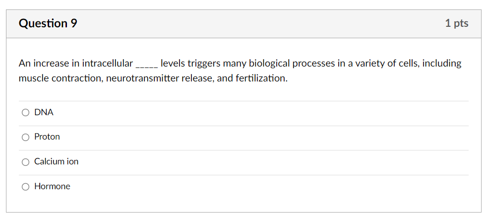 Solved Question 9An increase in intracellular levels | Chegg.com
