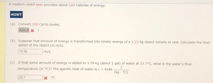 Solved The answers in the boxes are incorrect! How do I get | Chegg.com
