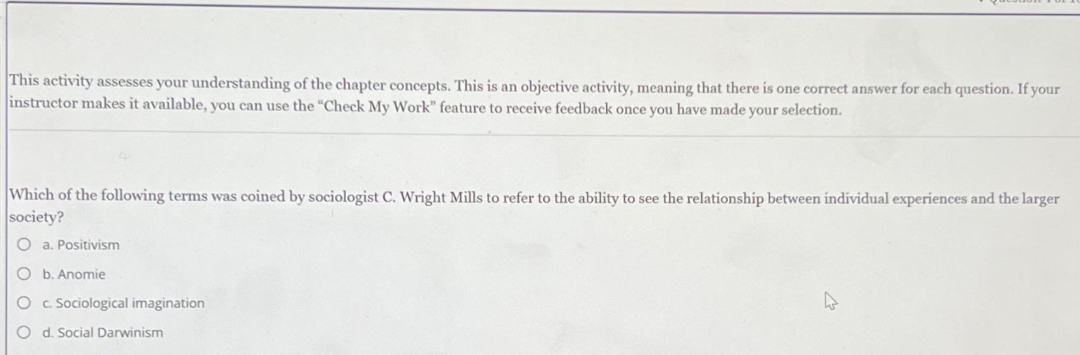 Solved This activity assesses your understanding of the | Chegg.com