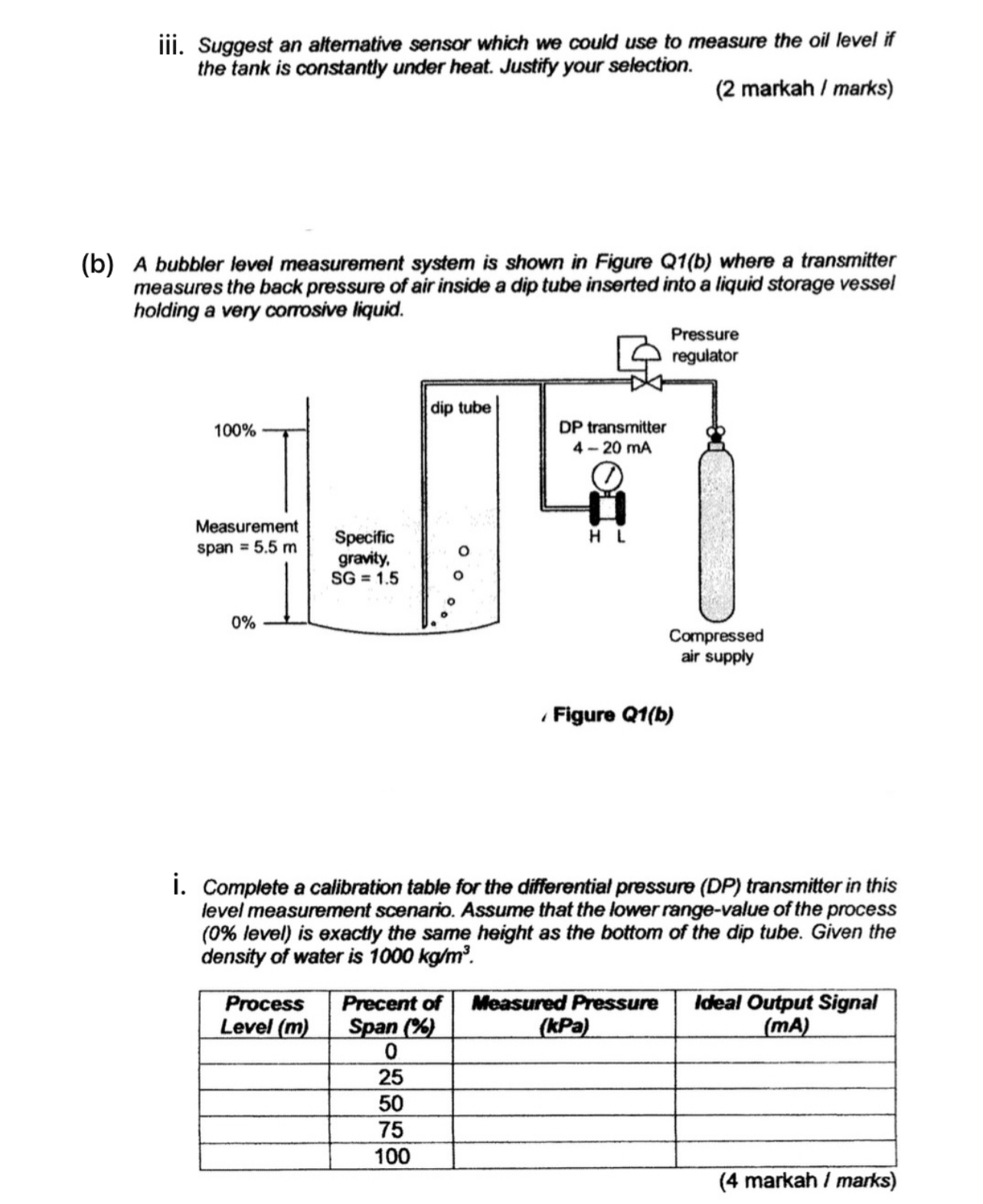 Solved iii. Suggest an altemative sensor which we could use | Chegg.com