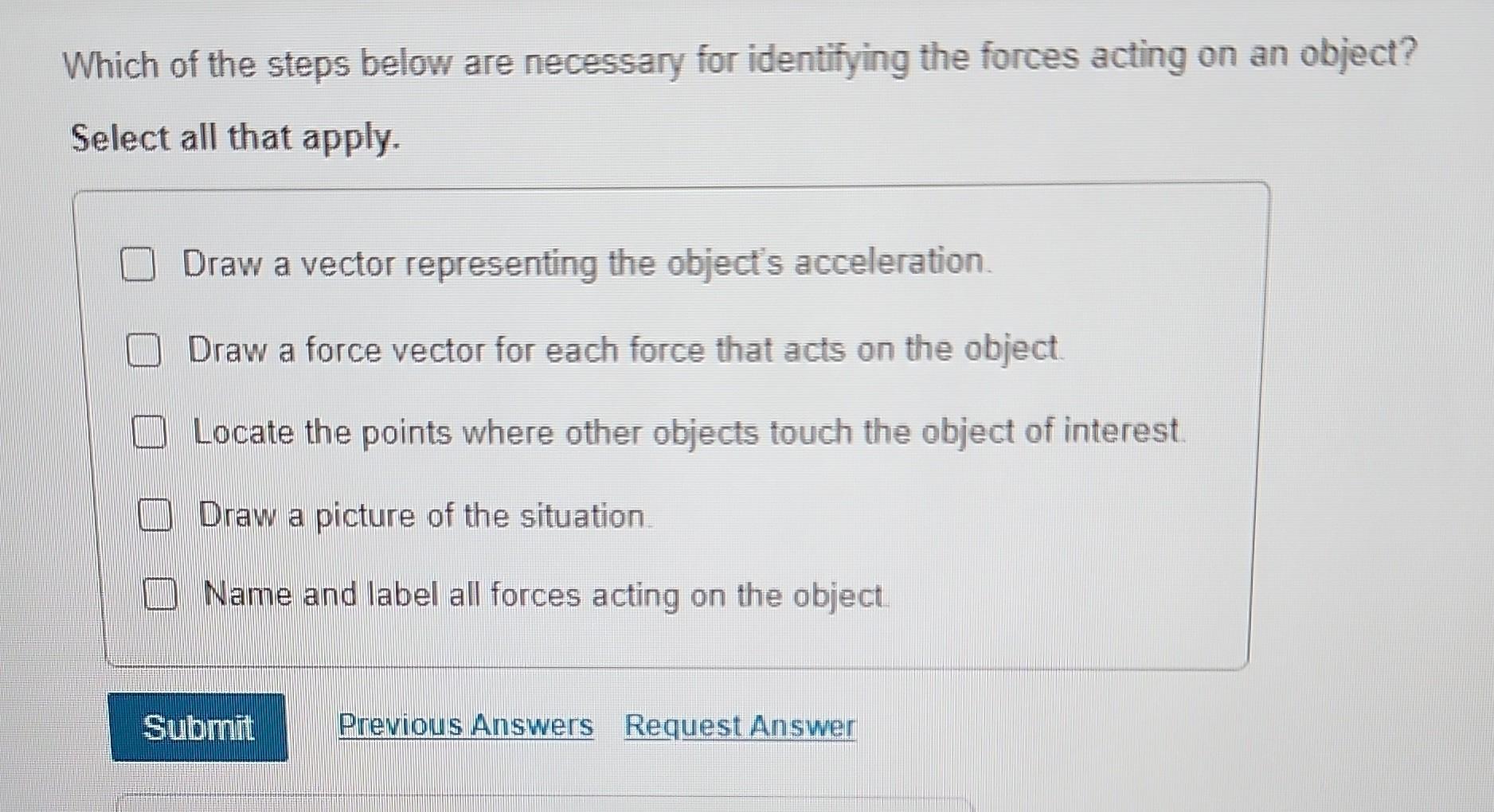 Solved Which of the steps below are necessary for | Chegg.com