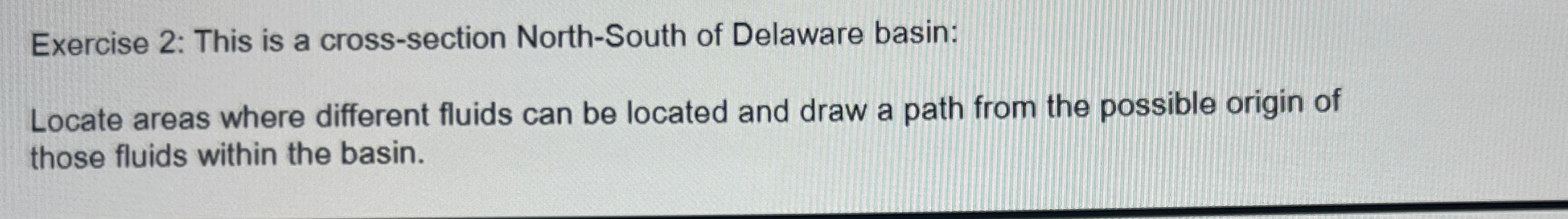 Solved Exercise 2: This is a cross-section North-South of | Chegg.com