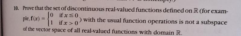 Solved Prove that the set of discontinuous real-valued | Chegg.com