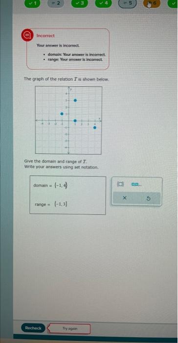 Solved Incorroct Your answer is incorrect. - domaire Your | Chegg.com