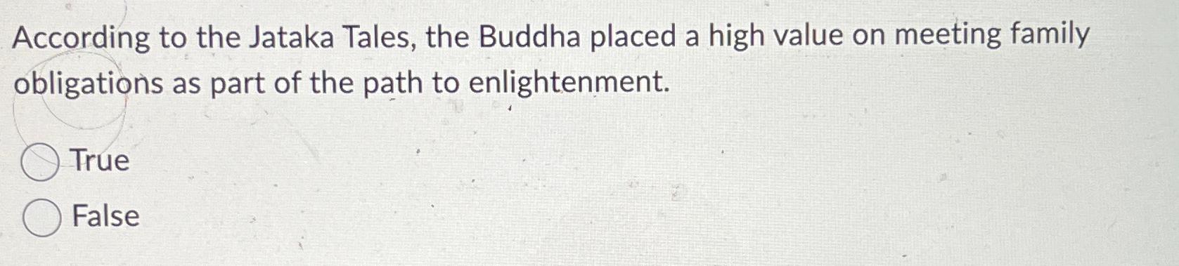 Solved According to the Jataka Tales, the Buddha placed a | Chegg.com