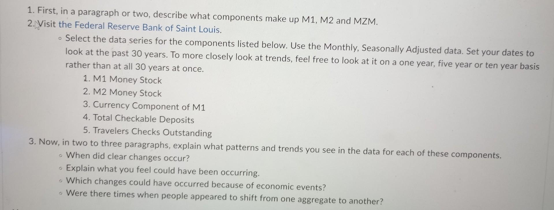 Solved 1. First, in a paragraph or two, describe what | Chegg.com
