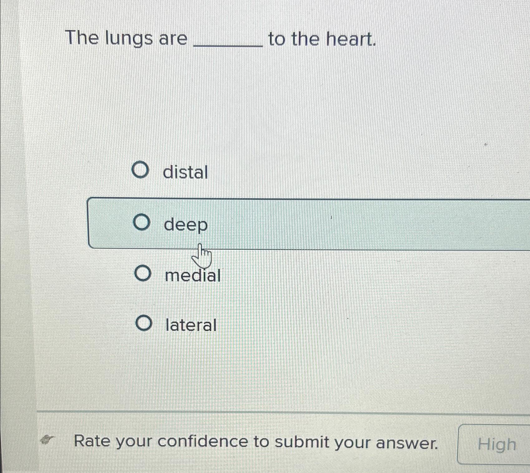 Solved The lungs are to the | Chegg.com