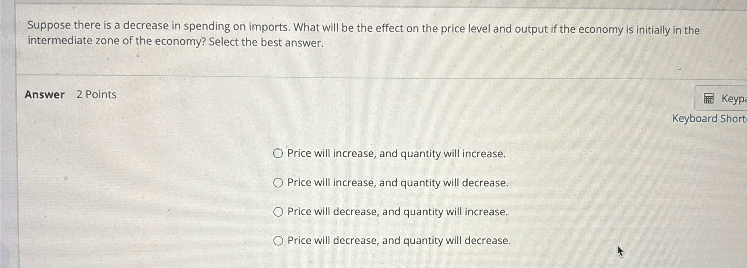 Solved Suppose there is a decrease in spending on imports. | Chegg.com