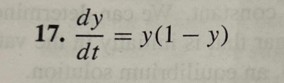 Solved dydt=y(1-y) | Chegg.com