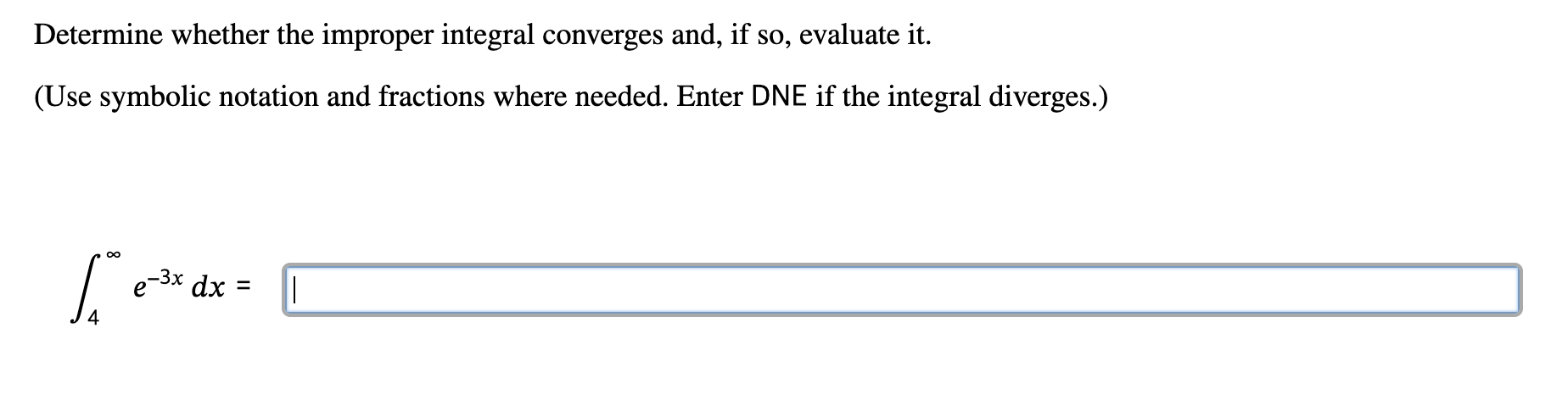 Solved Determine whether the improper integral converges | Chegg.com