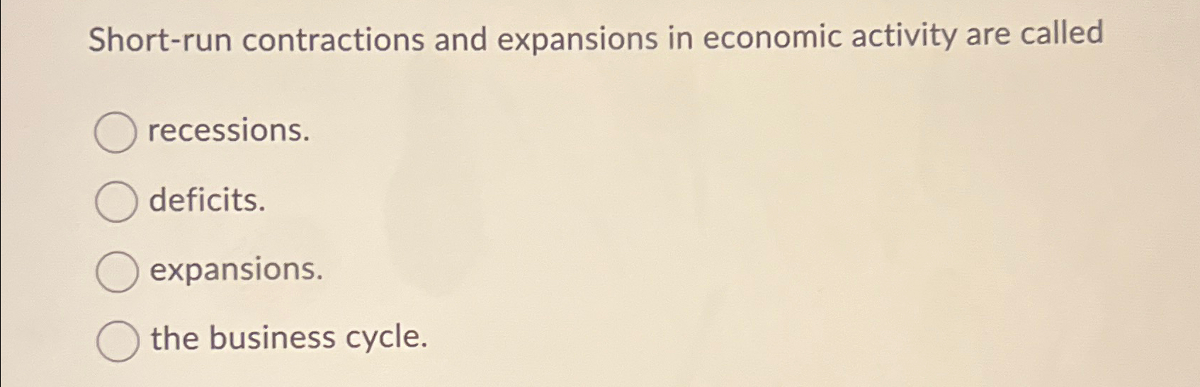Solved Short-run contractions and expansions in economic | Chegg.com
