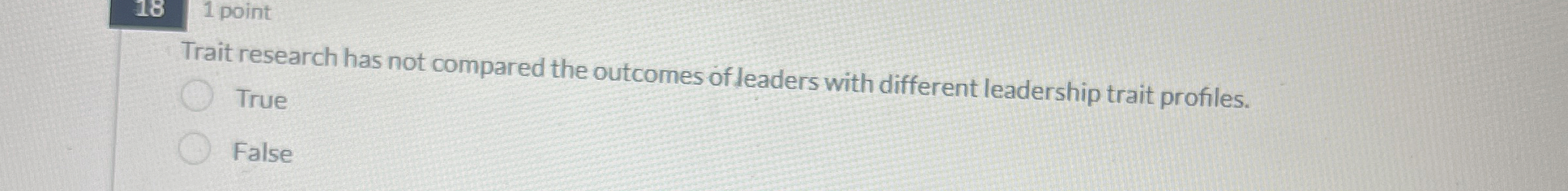 Solved 181 ﻿pointTrait research has not compared the | Chegg.com
