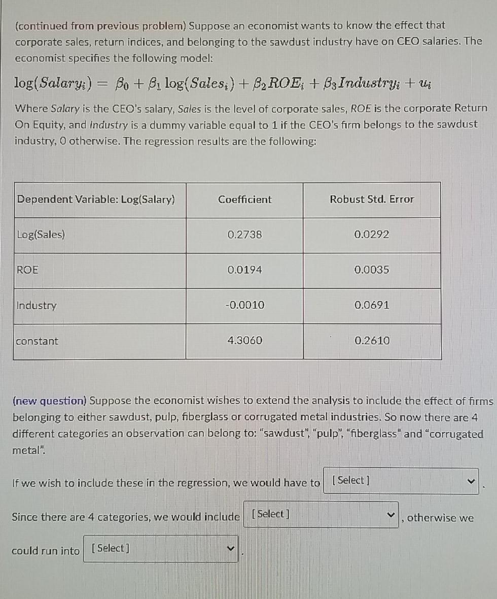 Solved (continued from previous problem) Suppose an | Chegg.com