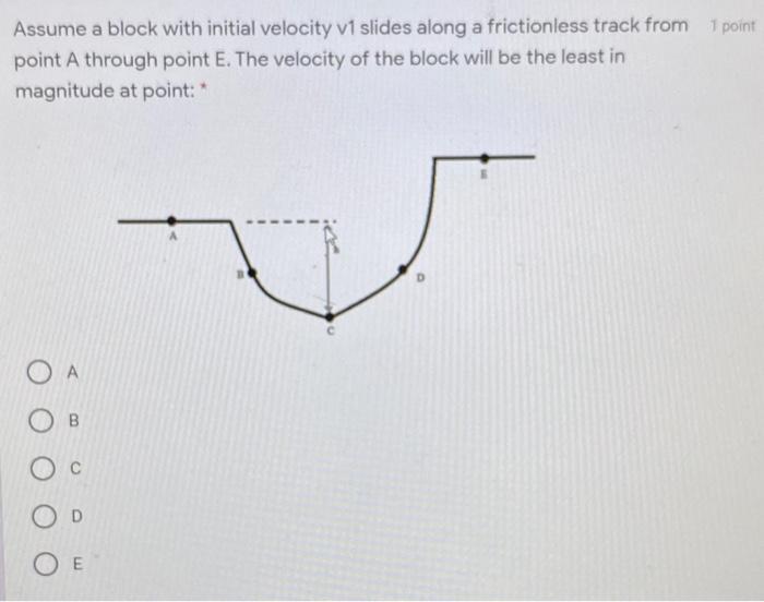 Solved Assume a block with initial velocity v1 slides along | Chegg.com