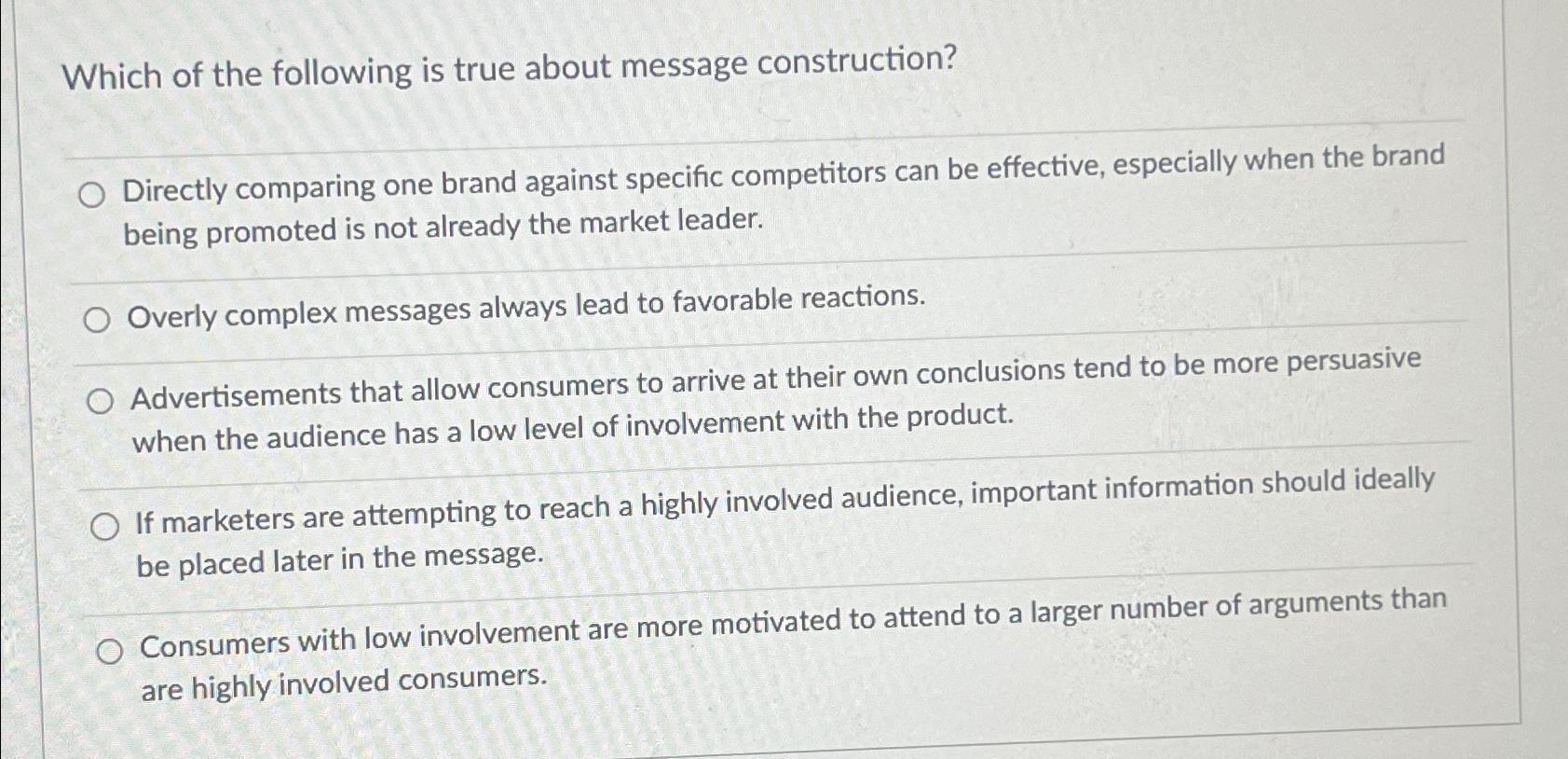 Solved Which of the following is true about message | Chegg.com