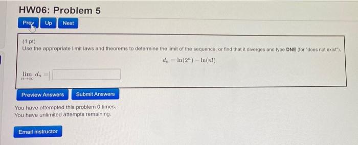 Solved HW06: Problem 6 Prey Up Next (1 pt) Use the | Chegg.com
