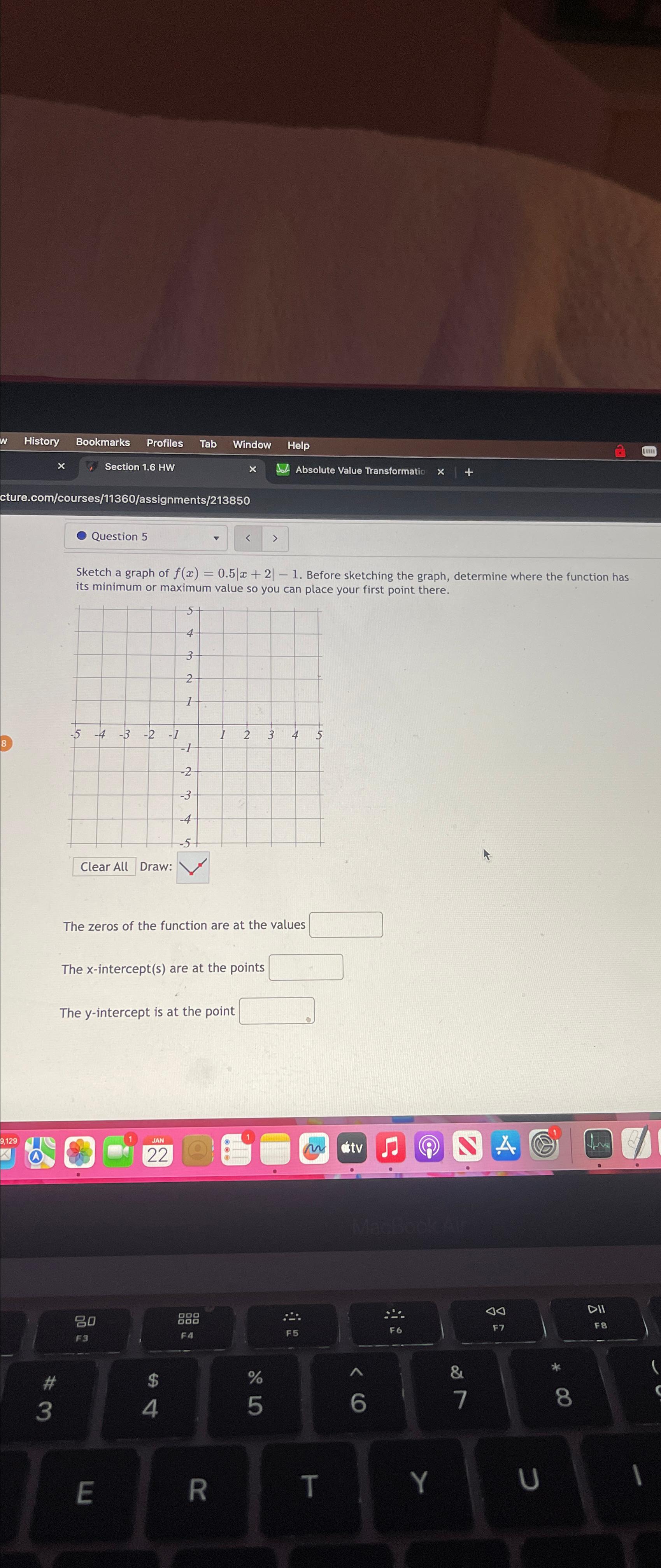 Solved graph absolute value equation | Chegg.com