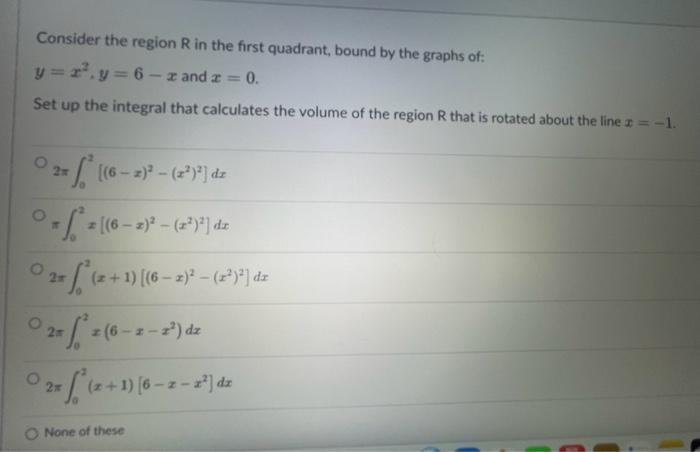 Solved Consider the region R in the first quadrant, bound by | Chegg.com