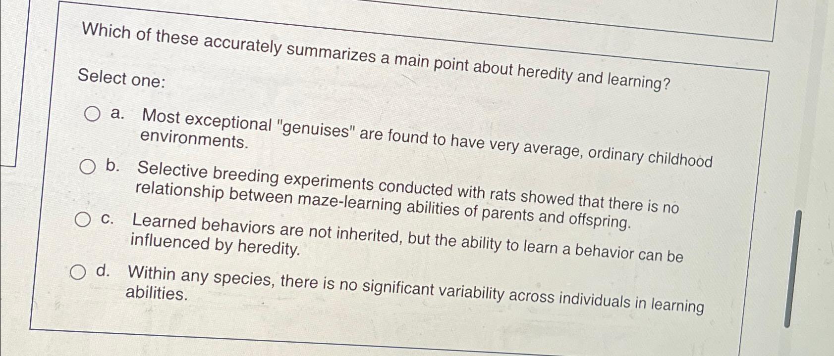 Solved Which of these accurately summarizes a main point | Chegg.com