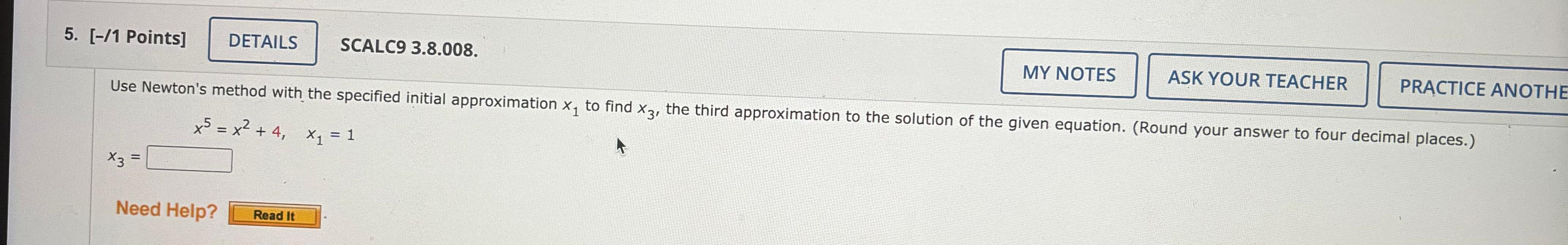 Solved [-/1 ﻿Points] ﻿SCALC9 3.8.008.PRACTICE | Chegg.com
