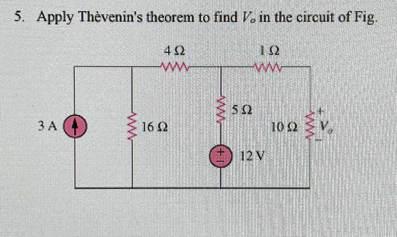 Solved Apply Thèvenin's theorem to find Vo ﻿in the circuit | Chegg.com