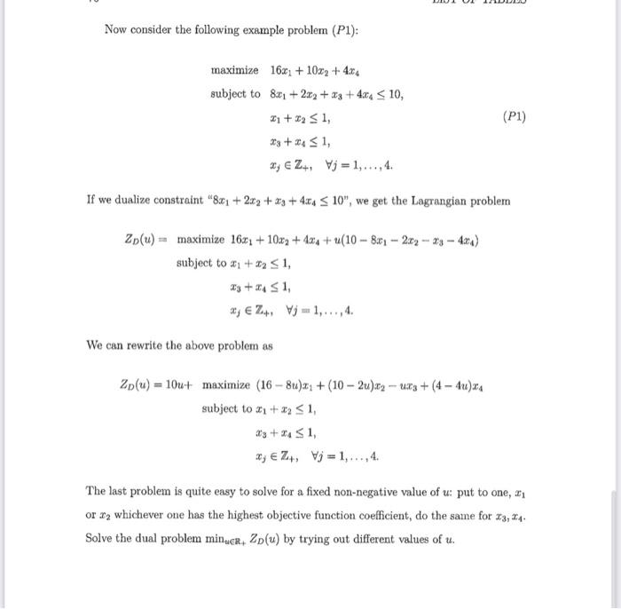 Solved 3.35 Integer Programuning Duality; Lagrancian | Chegg.com