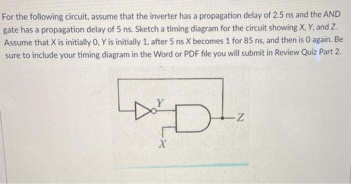 Solved For the following circuit, assume that the inverter | Chegg.com