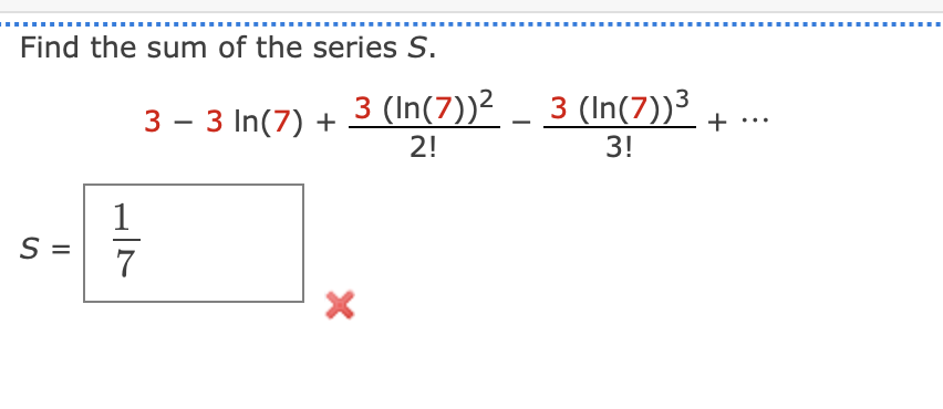 Solved Find the sum of the series | Chegg.com