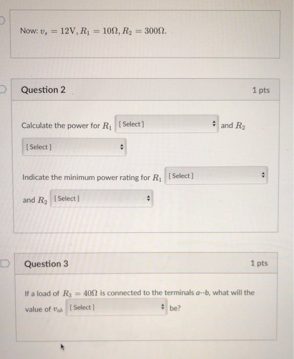 Solved R1 oa +01 - + Us + m V2 R2 1 ob Now: vg = 12V, R | Chegg.com