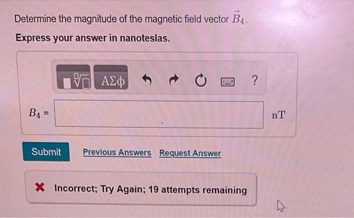 Solved 2 Review Part A The magnetic field vector B, at point | Chegg.com