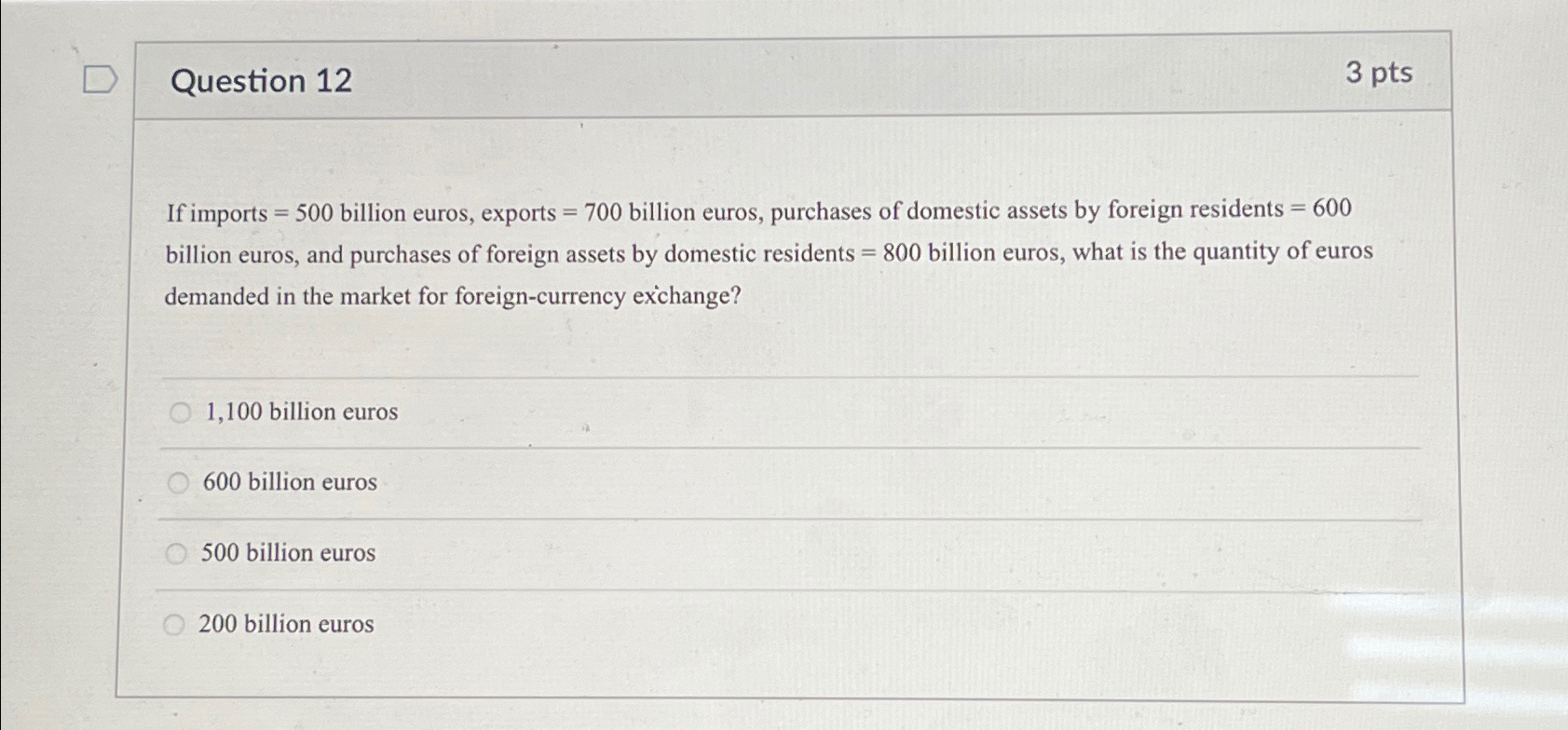 Solved Question 123ptsIf imports =500 ﻿billion euros, | Chegg.com