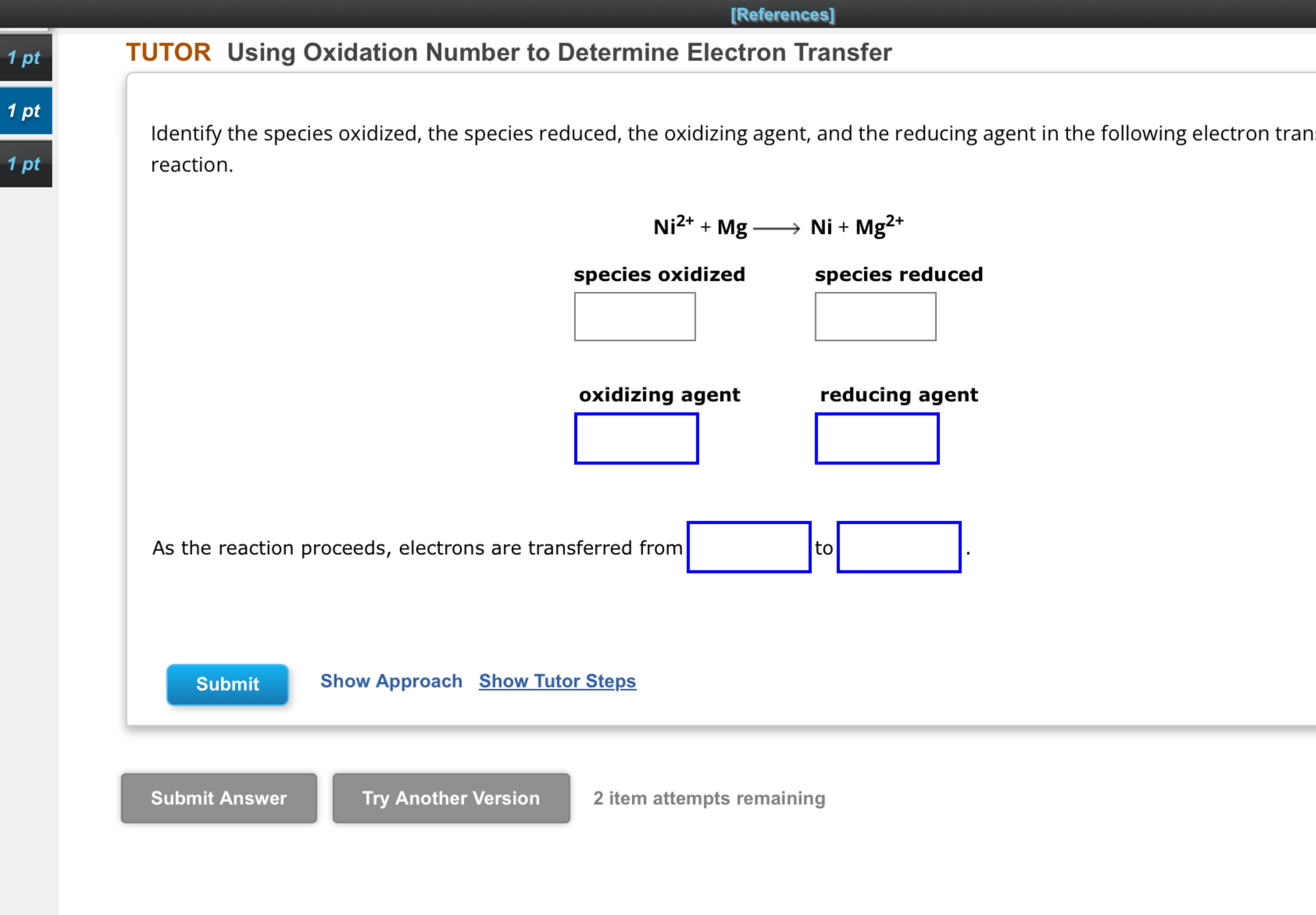Solved TUTOR Using Oxidation Number to Determine Electron | Chegg.com