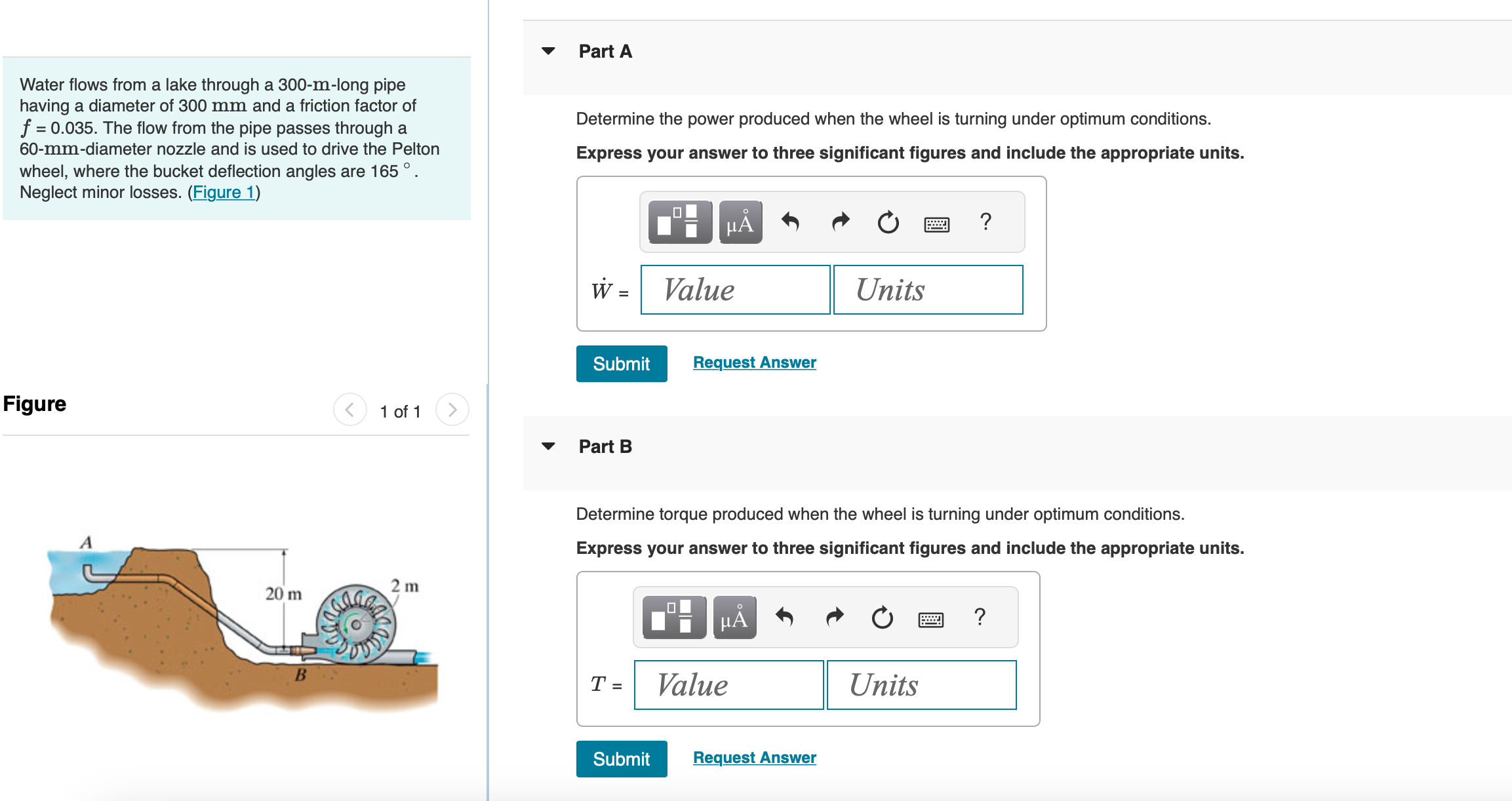 Solved Water flows from a lake through a 300-m-long | Chegg.com