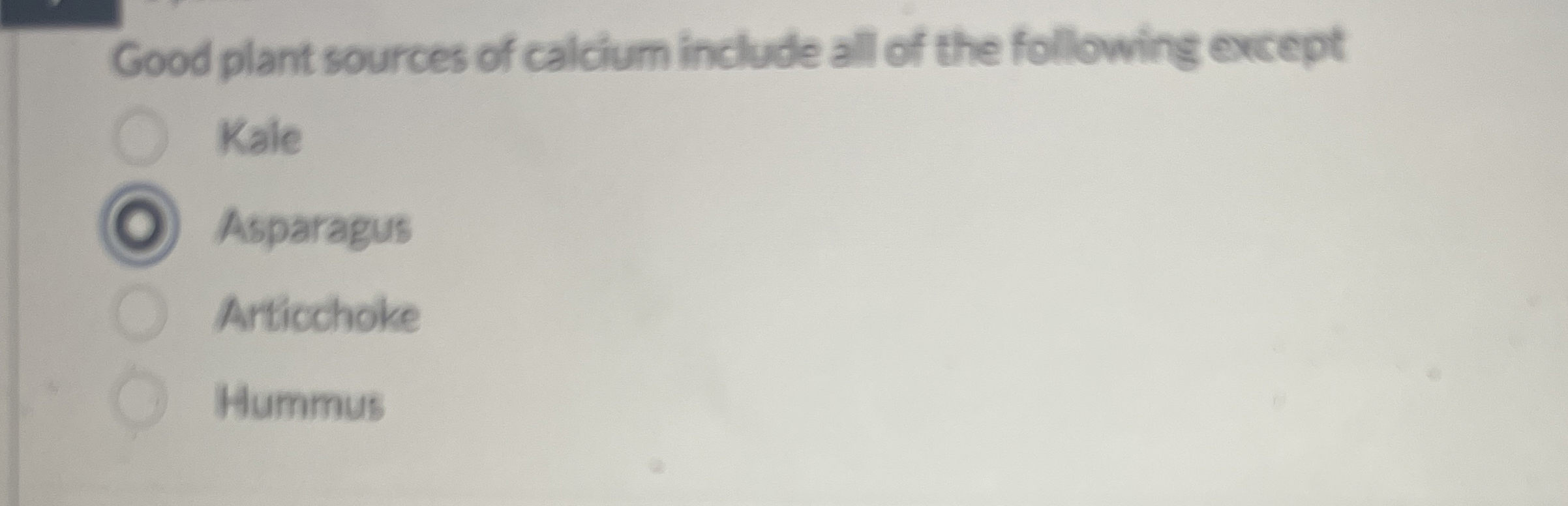 Solved Good plant sources of caldium include all of the | Chegg.com