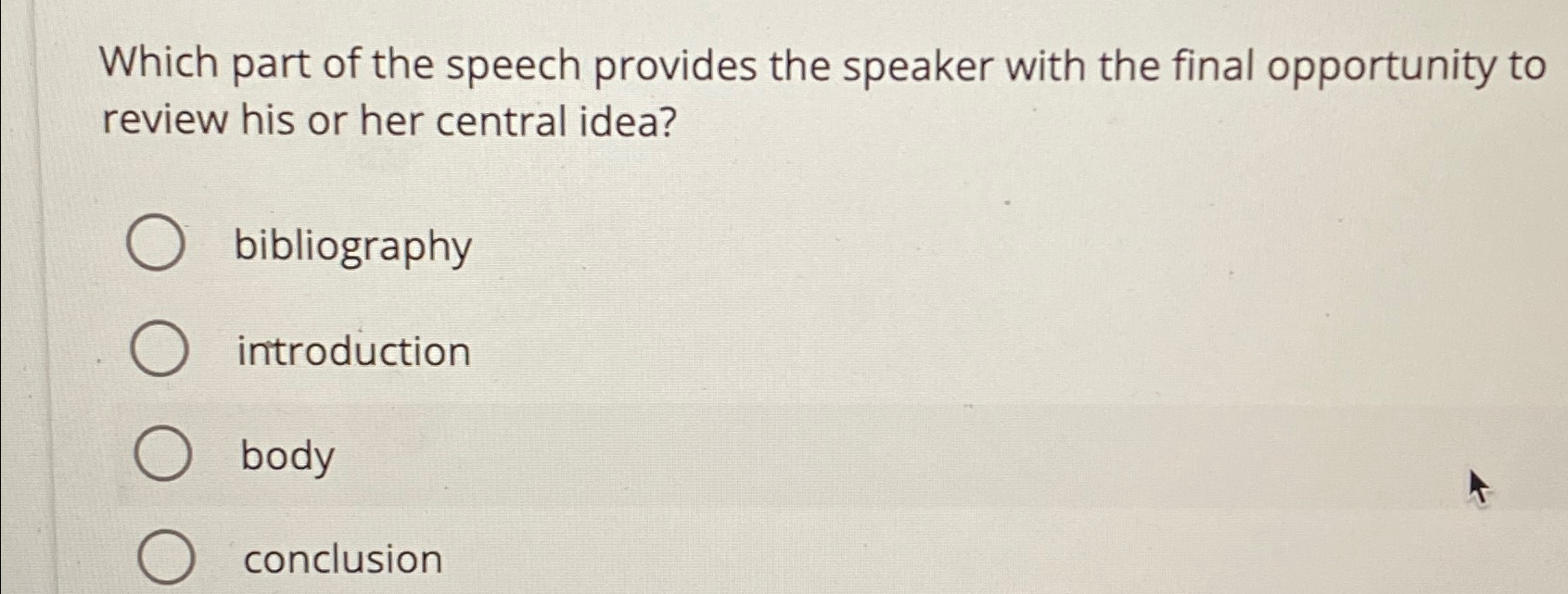 Solved Which part of the speech provides the speaker with | Chegg.com
