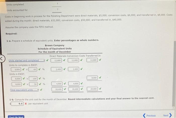 Solved FIFO Method, Equivalent Units, Unit Cost, Multiple | Chegg.com
