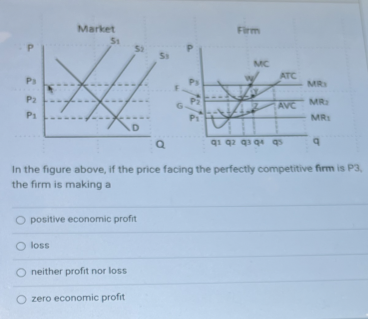 Solved In the figure above, if the price facing the | Chegg.com