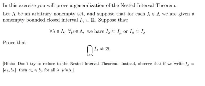 Solved In this exercise you will prove a generalization of | Chegg.com