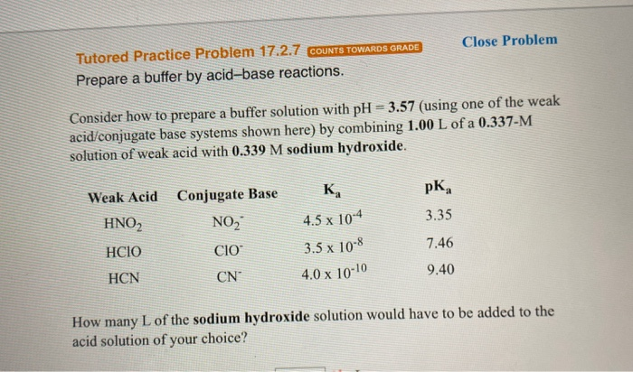 Solved Close Problem Tutored Practice Problem 17.2.7 COUNTS | Chegg.com