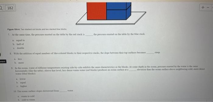 Solved Figure 16A-4. Twe darbend ned blocks and the ltacked | Chegg.com