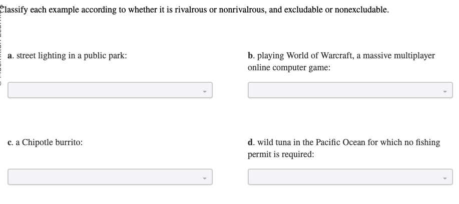Solved tassify each example according to whether it is | Chegg.com