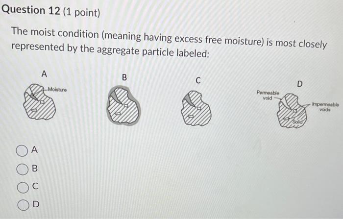 Solved The moist condition (meaning having excess free | Chegg.com