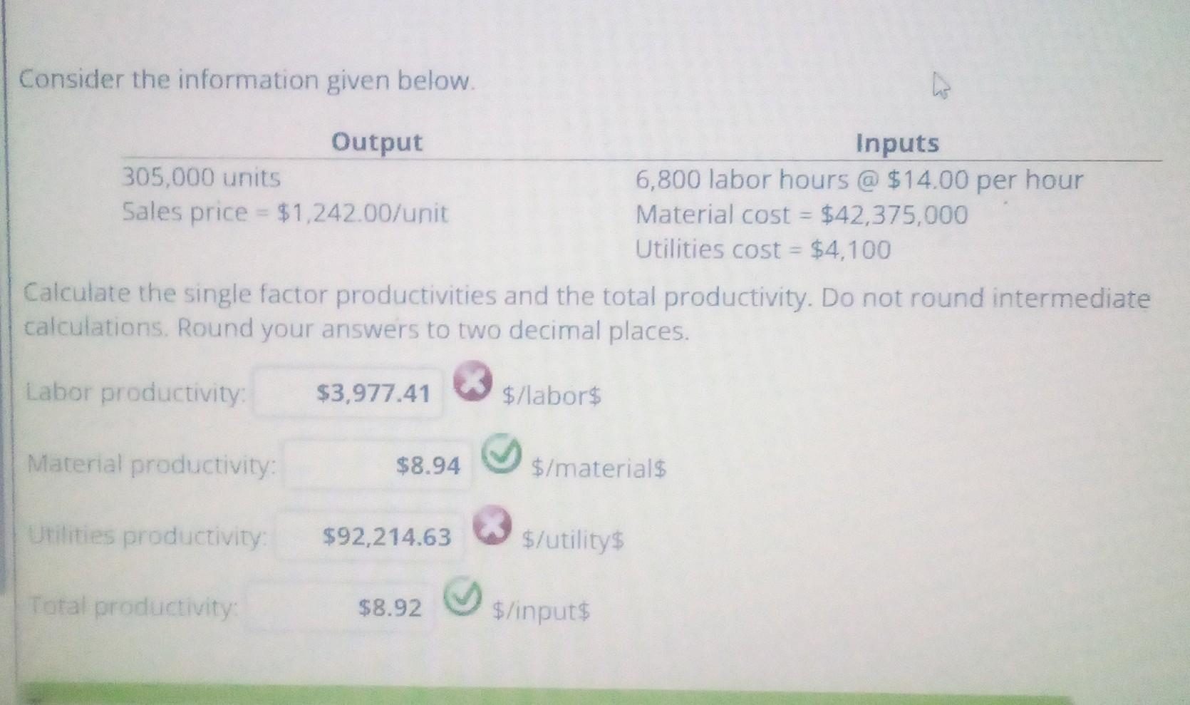 Solved Consider the information given below. Calculate the | Chegg.com
