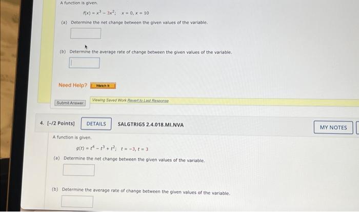 Solved A function is given. f(x)=x3−3x2;x=0,x=10 (a) | Chegg.com