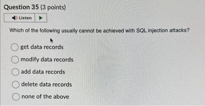 Solved Which of the following usually cannot be achieved | Chegg.com