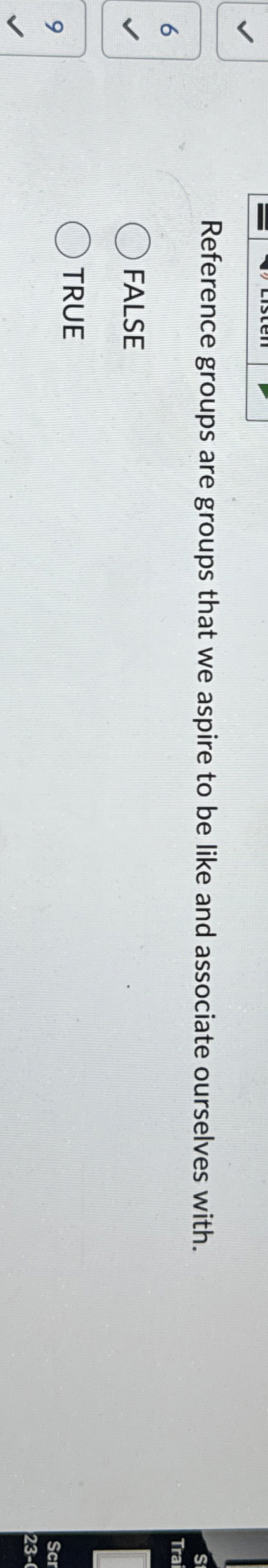 Solved Reference groups are groups that we aspire to be like | Chegg.com