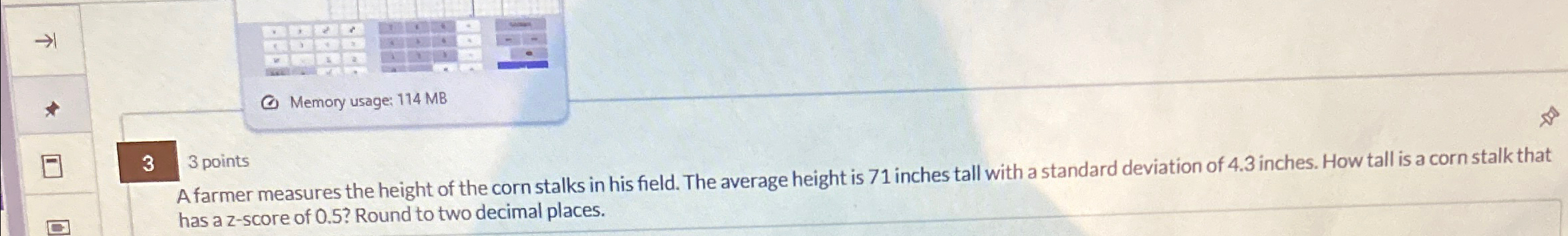 Solved A farmer measures the height of the corn stalks in | Chegg.com