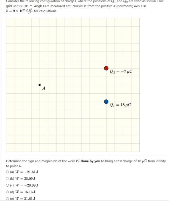 Solved Consider the following configuration of charges, | Chegg.com