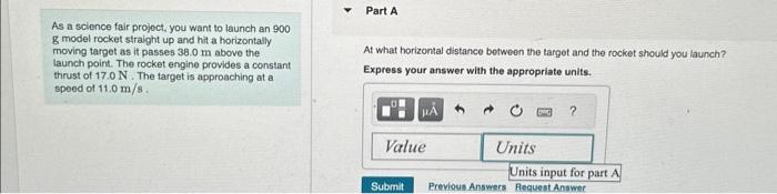 Solved As a science fair project, you want to launch an 900 | Chegg.com
